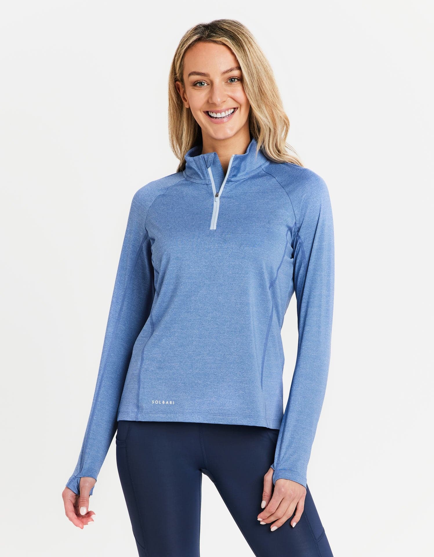 Women's UPF 50+ Sun Protective Long Sleeve Quarter Zip Top Solbari